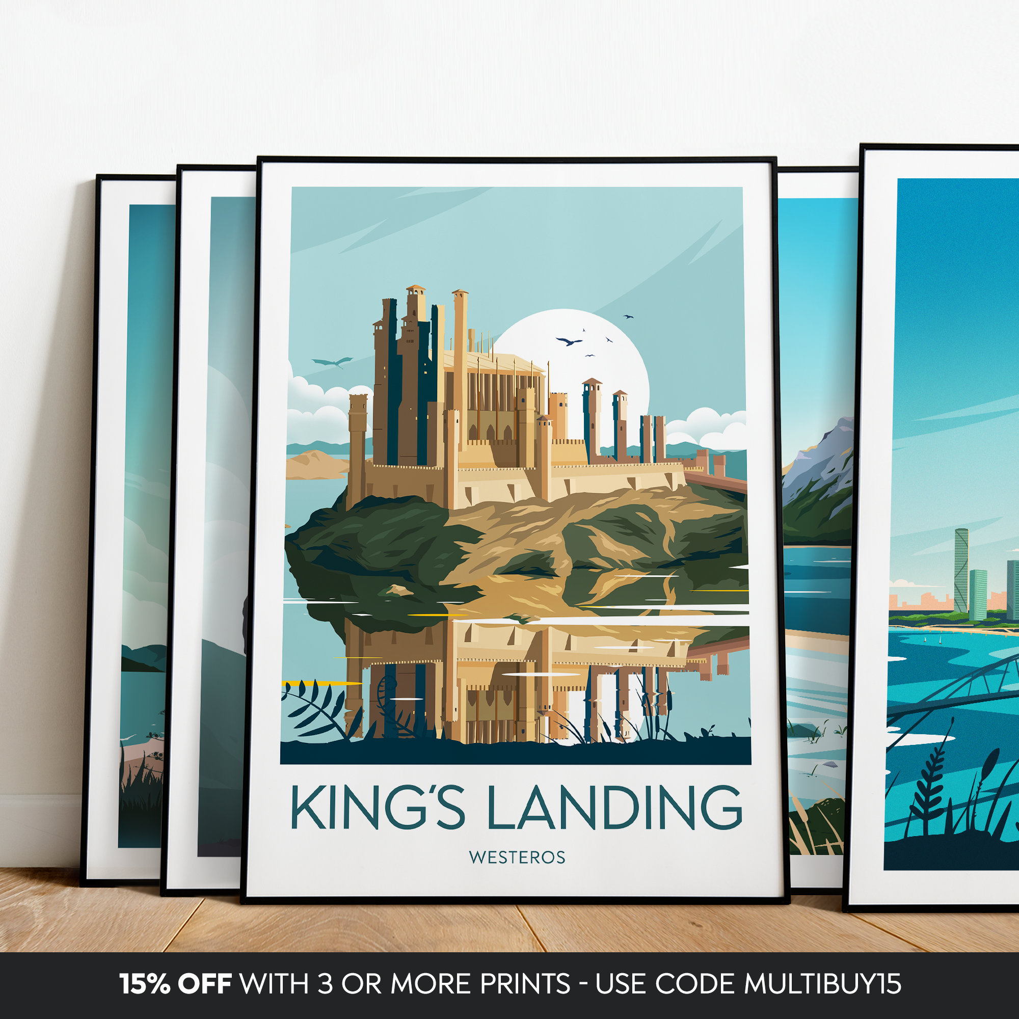 King's Landing Print - Westeros, Game Of Thrones Poster Designed & Sold ...