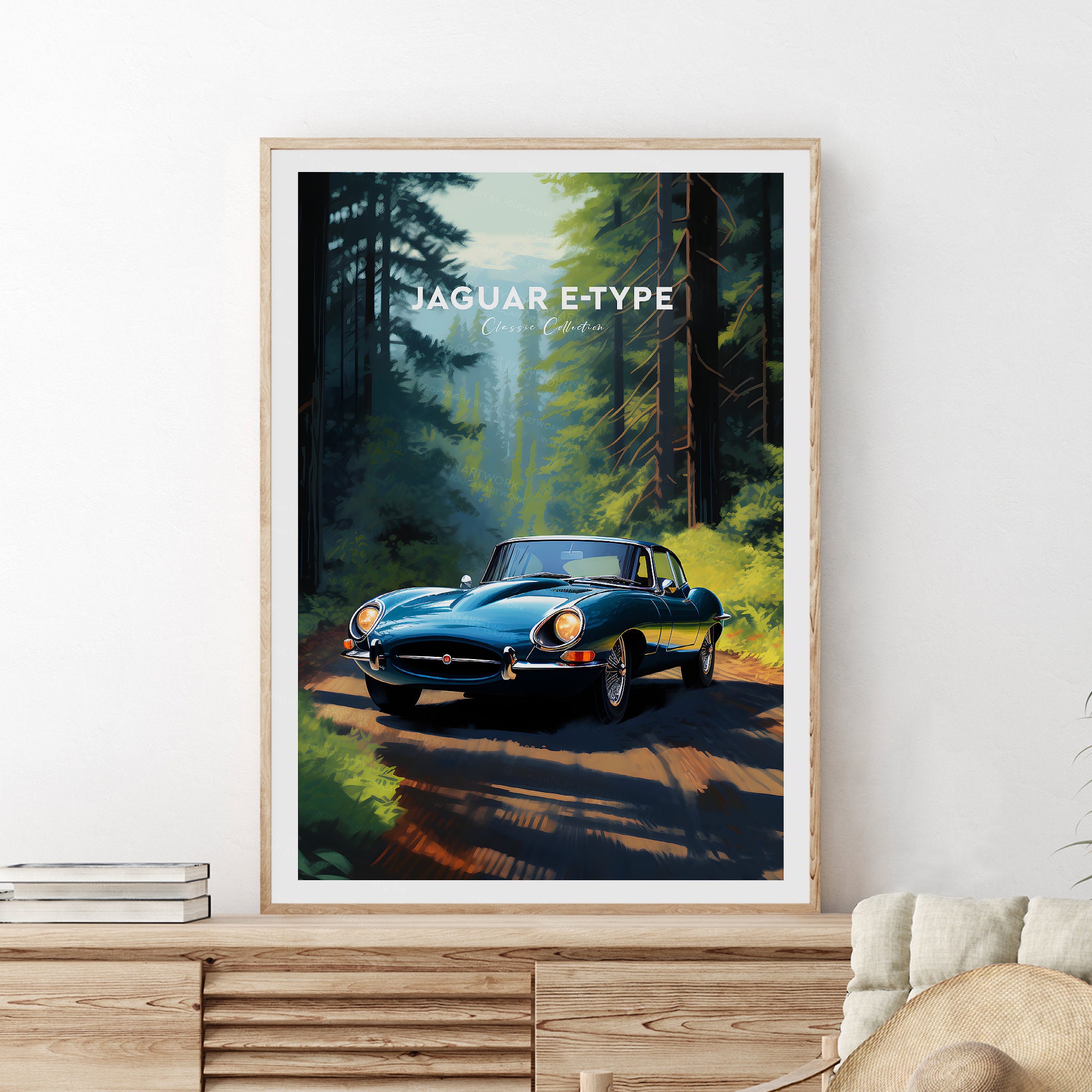 Jaguar E-type Classic Car Posters. Classic Collection Fan - Etsy