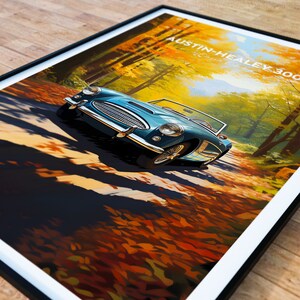 Austin-healey 3000 Classic Car Posters. Classic Collection, Fan Art ...
