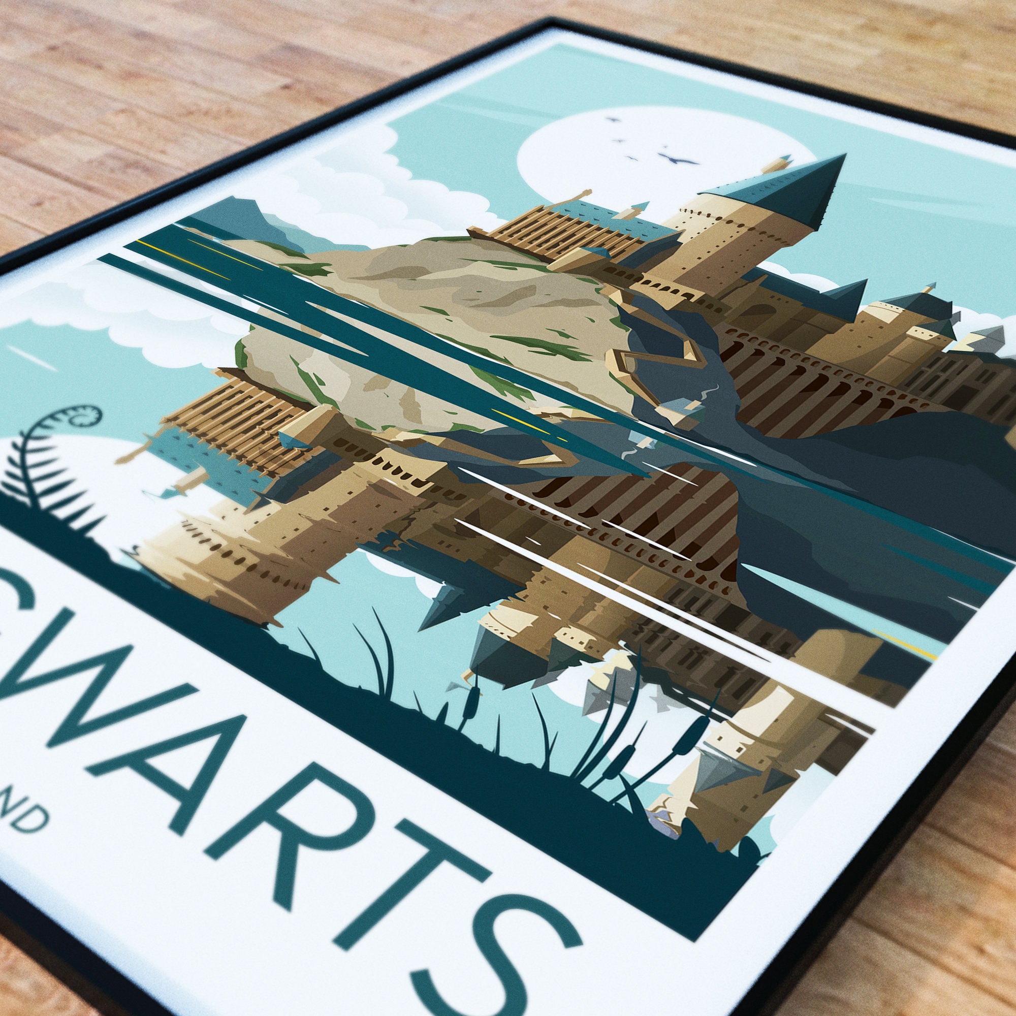 Hogwarts print - Hogwarts Fan art, Hogwarts poster, Harry Potter fan ...
