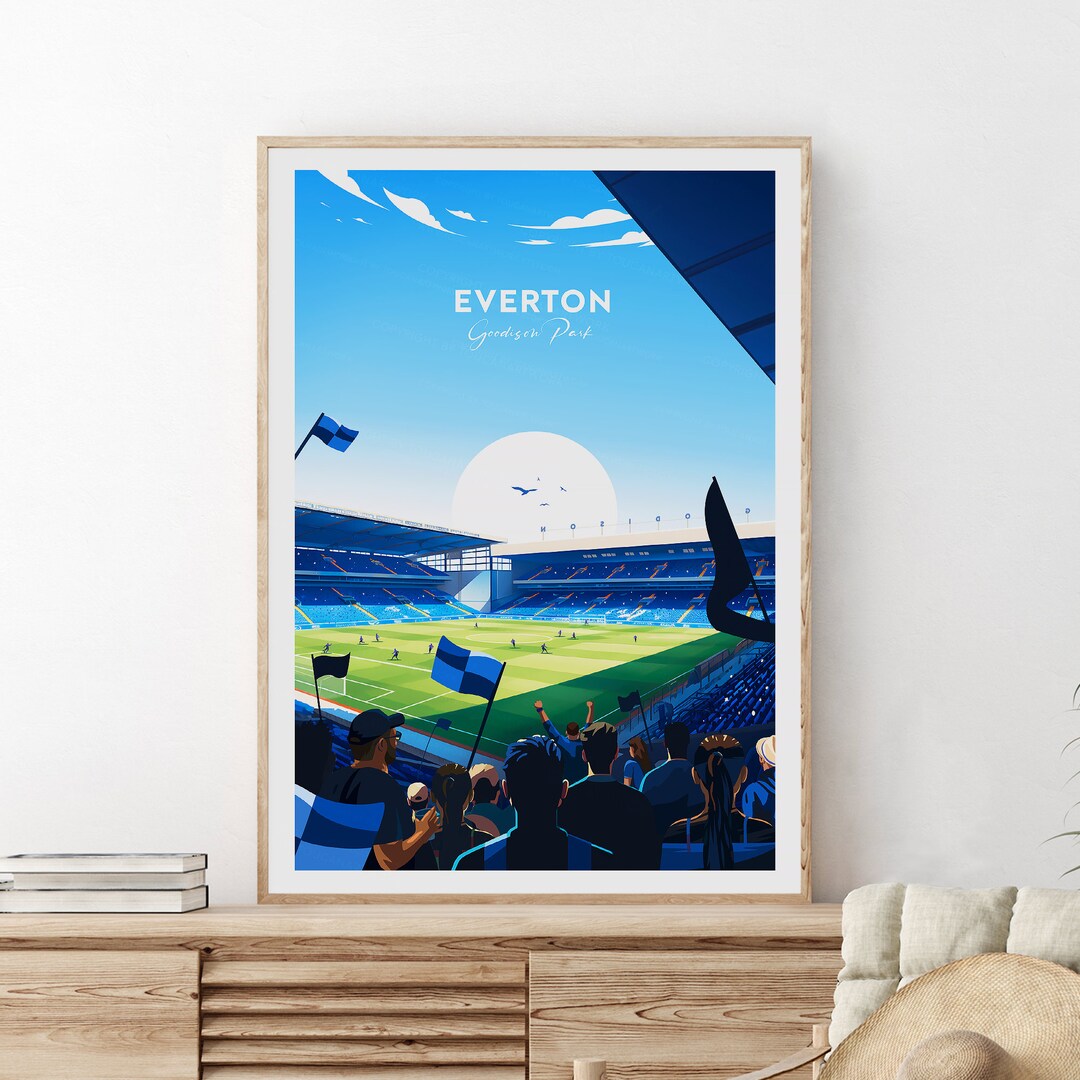 Everton Poster Goodison Park, Goodison Park Artwork, Everton Print - Etsy