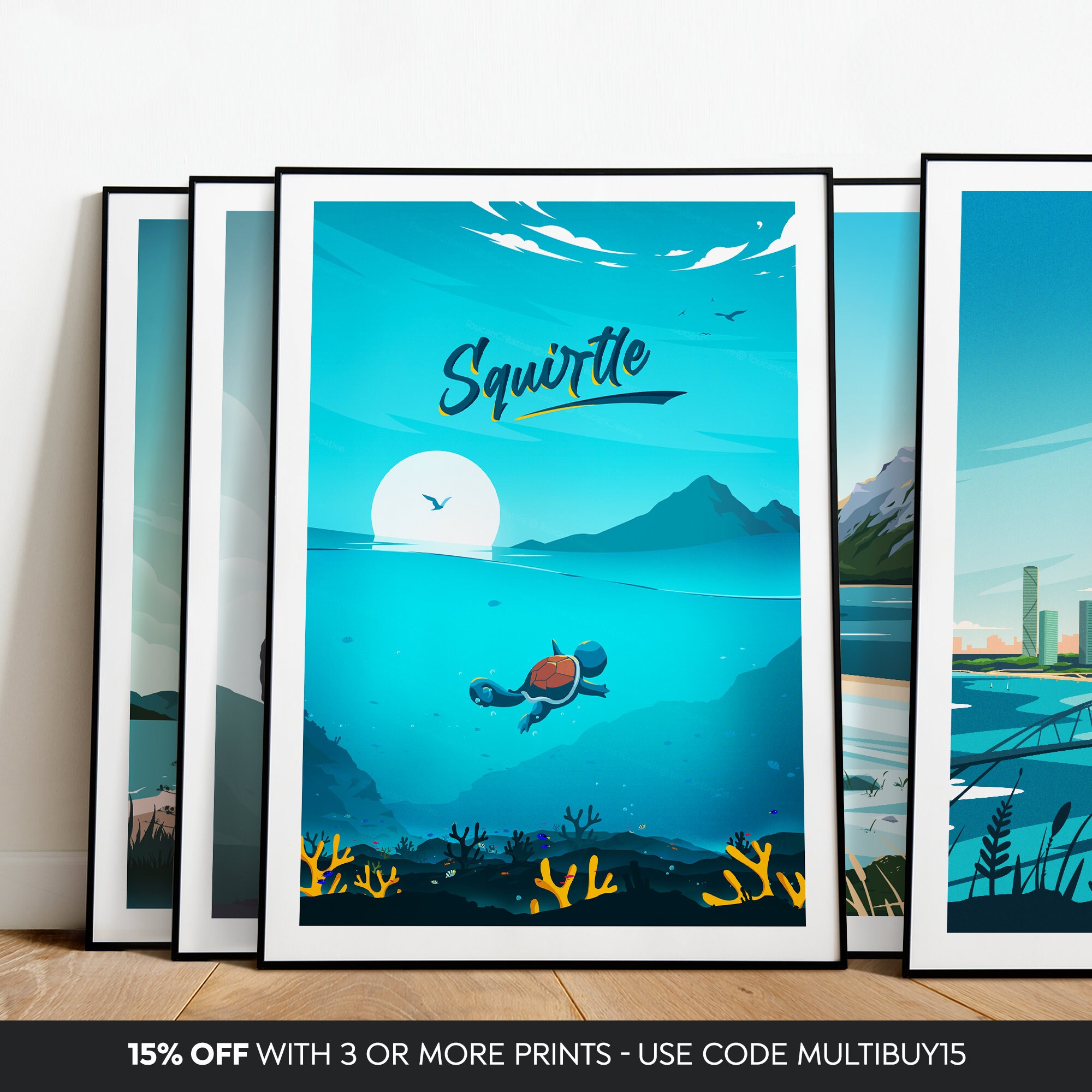 Squirtle Poster Pokemon Fan Art - Etsy