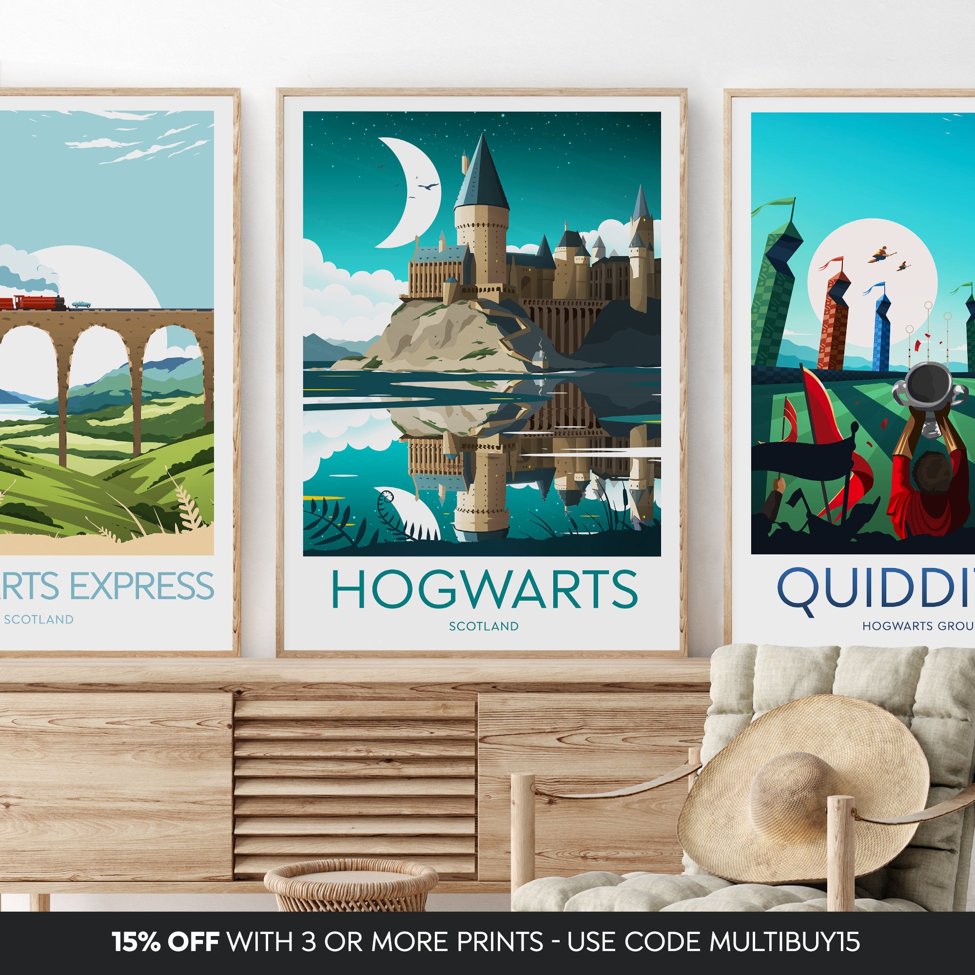 Hogwarts night - Hogwarts Fan art, Hogwarts poster, Harry Potter fan art | by Printblur