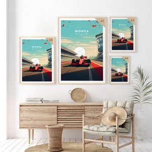 Monza F1 Print Italian Grand Prix, Monza Poster, Birthday Present ...