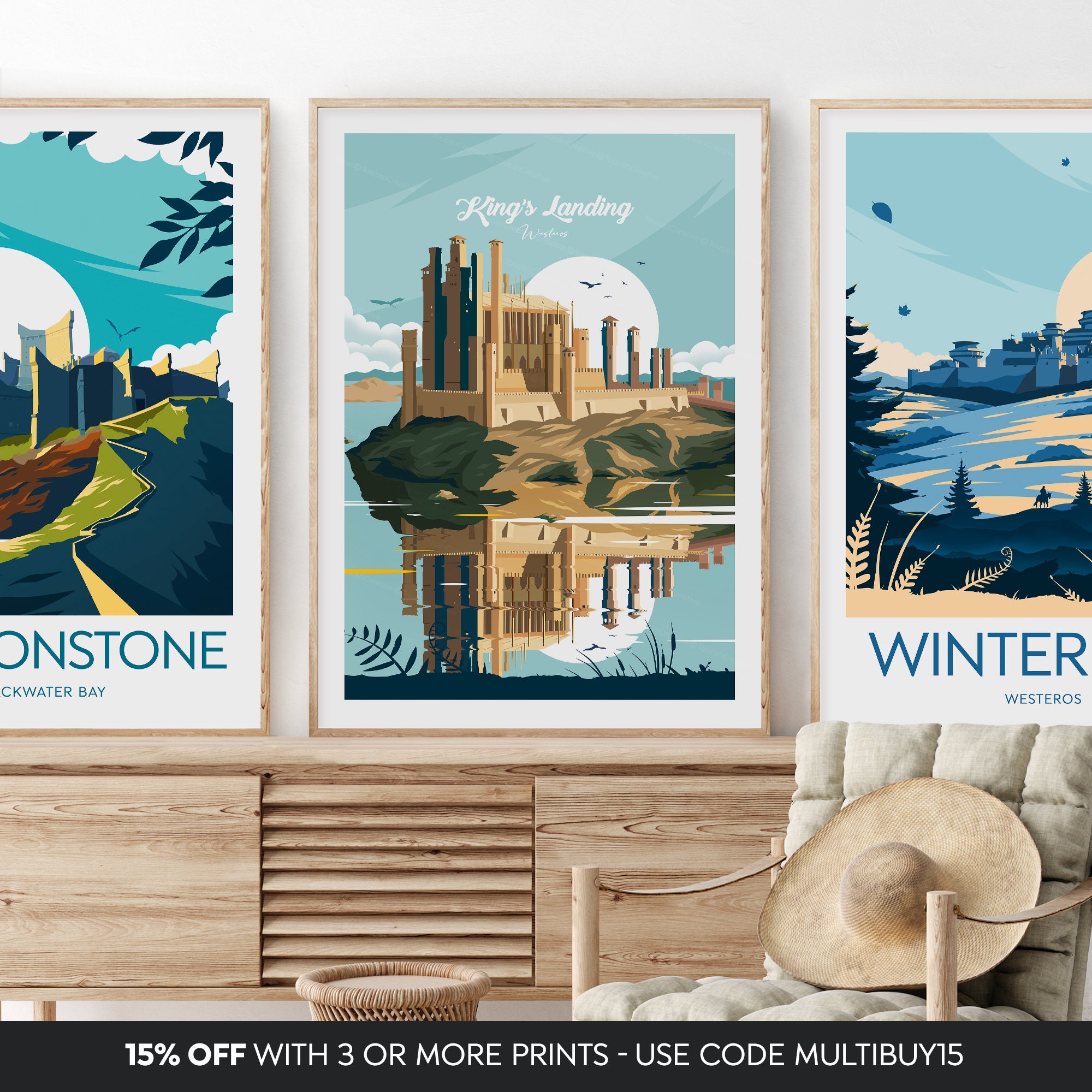 King's Landing - Westeros, Game Of Thrones poster sold by Fedora ...