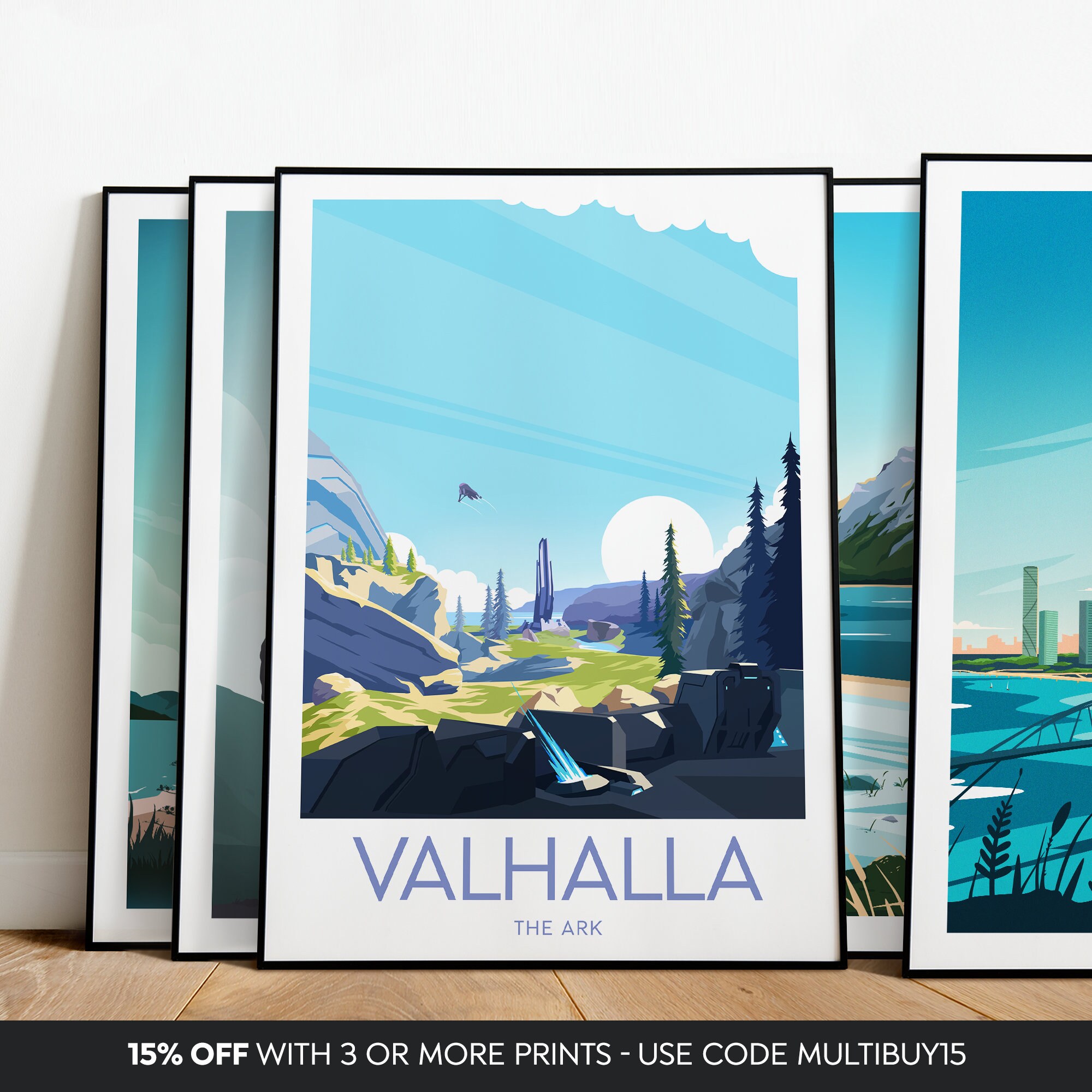 Valhalla Print the Ark Valhalla Poster Halo Fan Art - Etsy Canada
