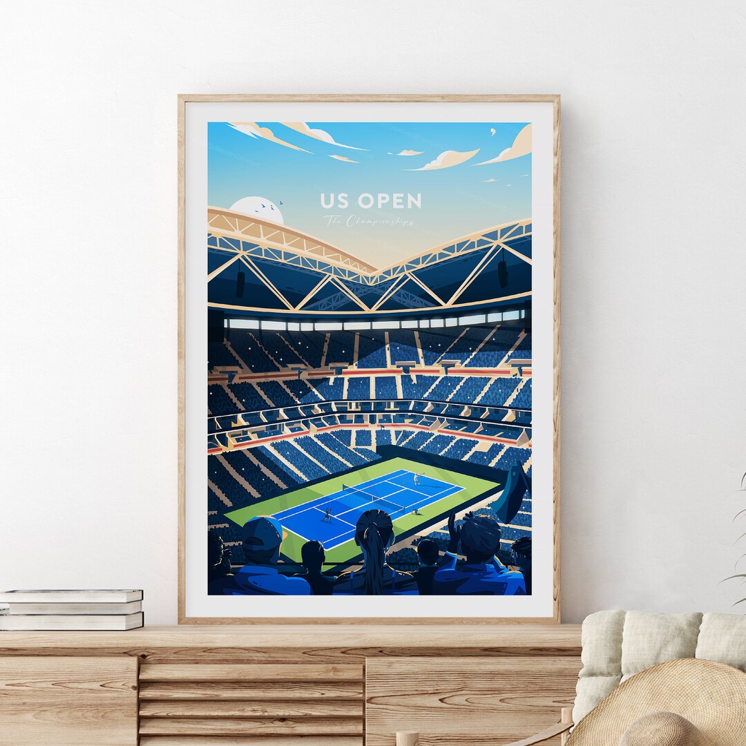 The US Open Print the Championships, the US Open Artwork, Arthur Ashe ...