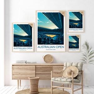Australian Open Print Melbourne Park, Australian Open Artwork ...