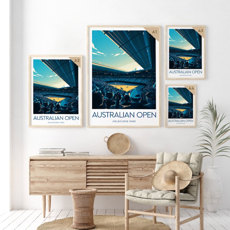 Australian Open Print Melbourne Park Australian Open - Etsy