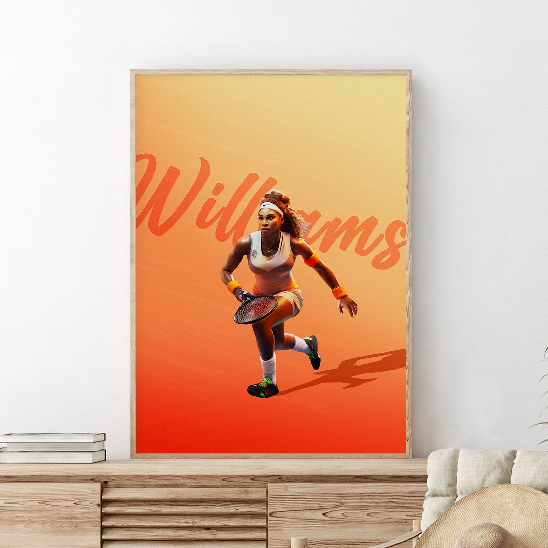 Serena Williams Poster, Serena Williams Artwork, Serena Williams Print ...