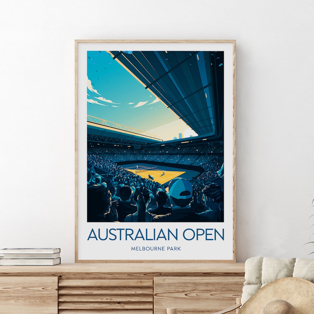 Australian Open Print Melbourne Park, Australian Open Artwork ...