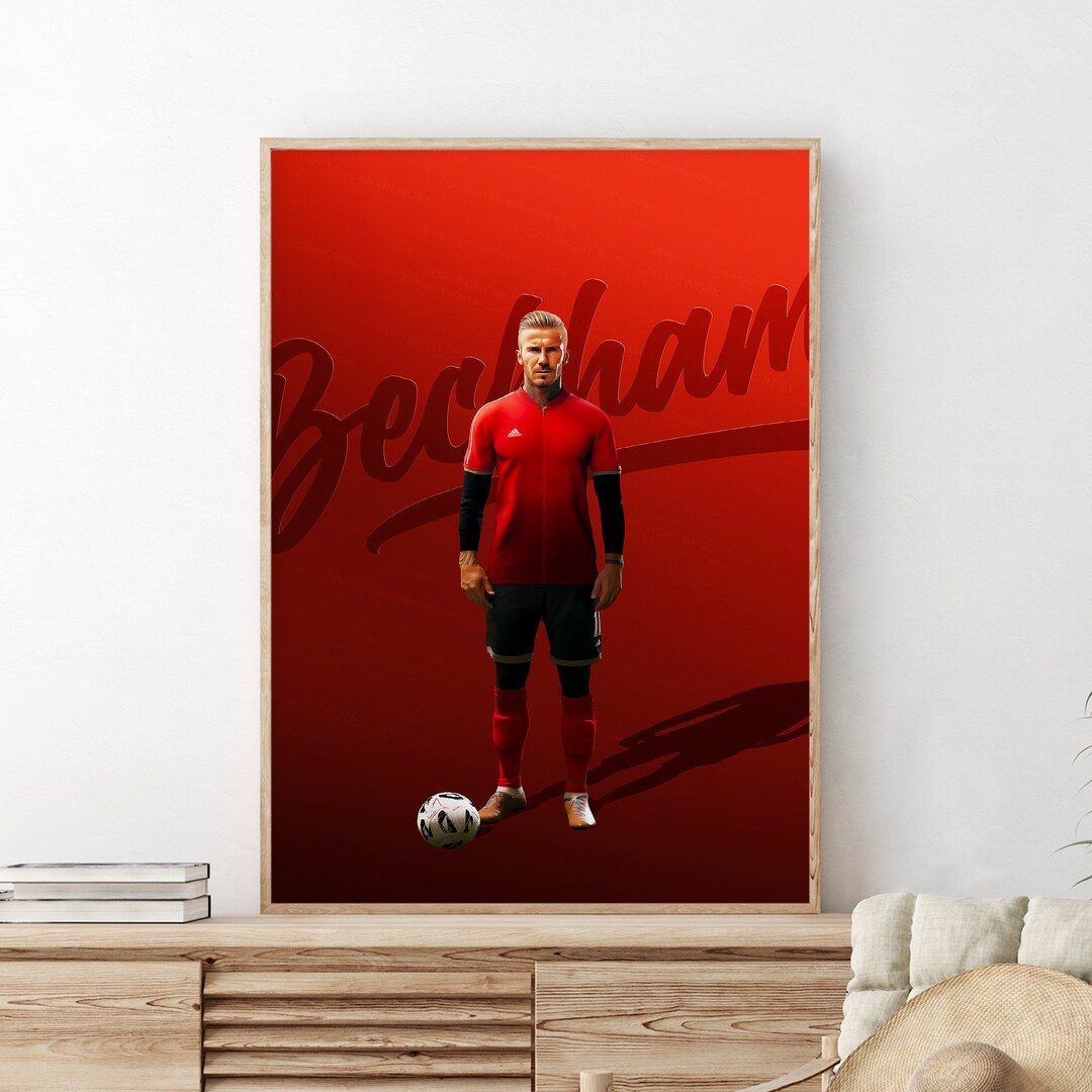 David Beckham Poster Manchester United, Man United Fan Art Artwork ...