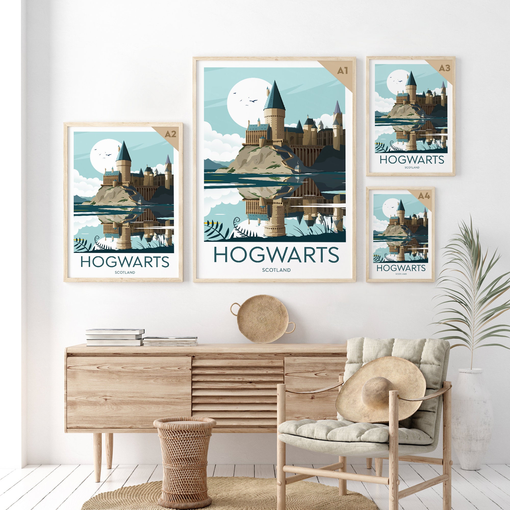 Hogwarts print - Hogwarts Fan art, Hogwarts poster, Harry Potter fan ...