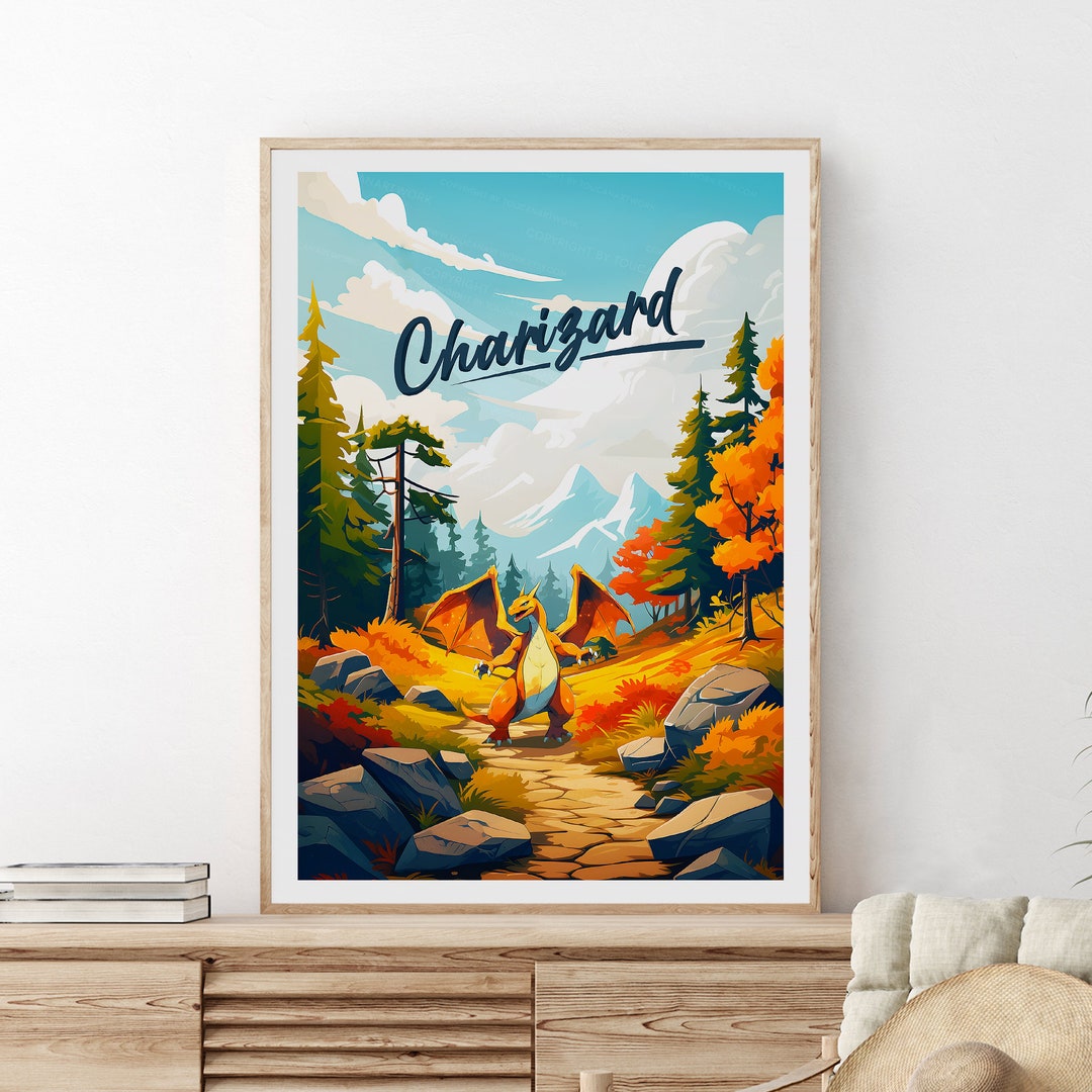 Charizard Poster Pokemon Fan Art, Charizard Print - Etsy