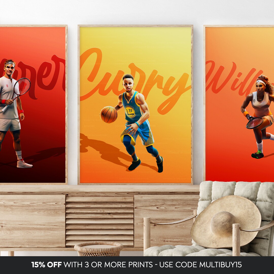 Stephen Curry Poster, Steph Curry Artwork, Golden State Warriors Print ...