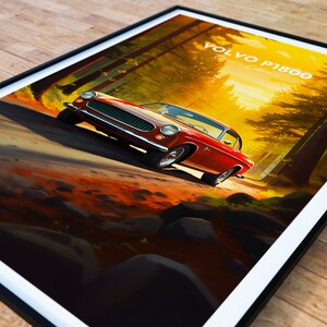 Volvo P1800 Classic Car Posters. Classic Collection, Fan Art, Birthday ...