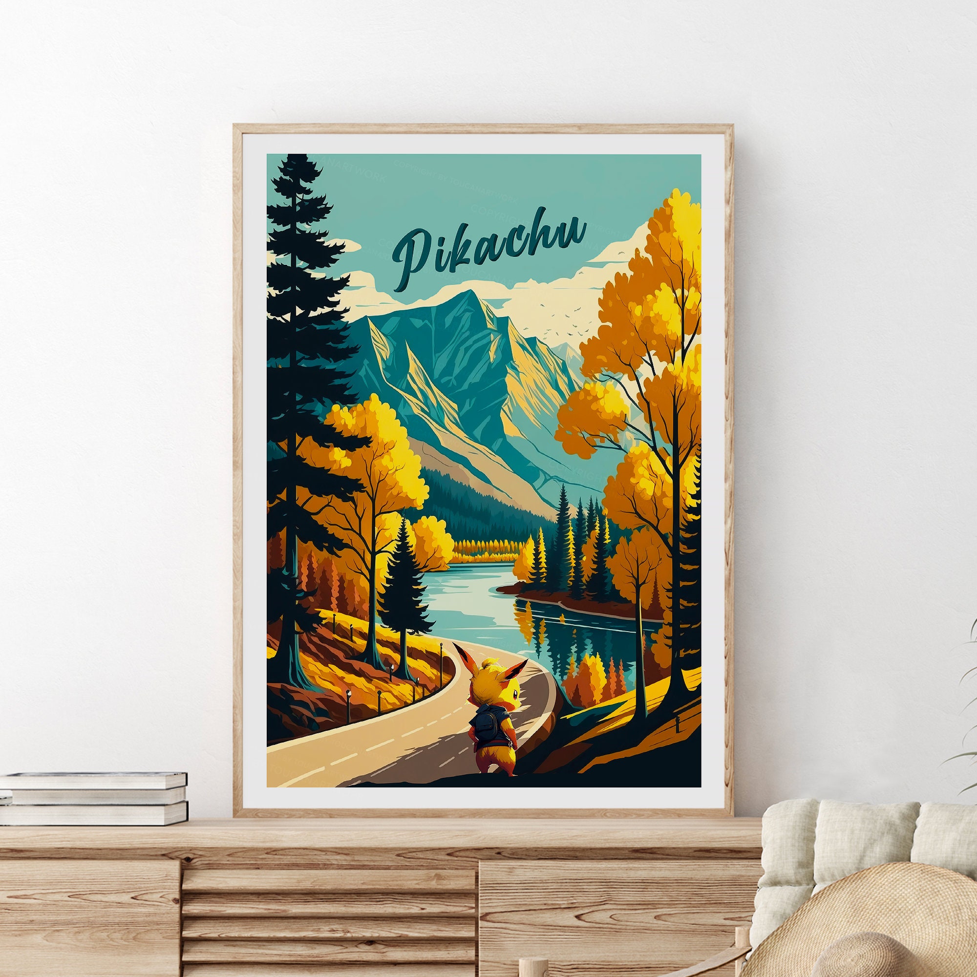 Pikachu Poster Pokemon Fan Art - Etsy