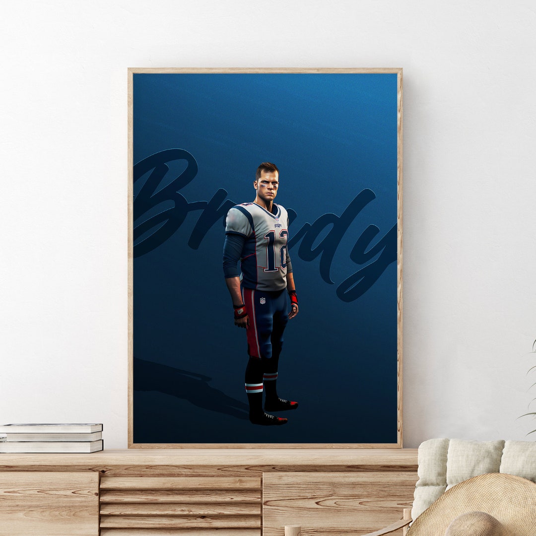 Tom Brady Poster, Tom Brady Print, New England Patriots Print, NFL Fan ...