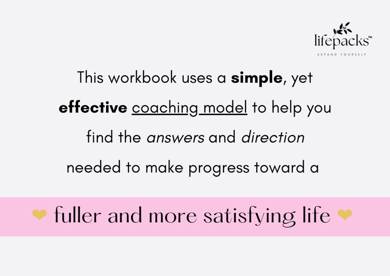 Life Goals Workbook | Life Improvement Plan | Personal Development Plan ...