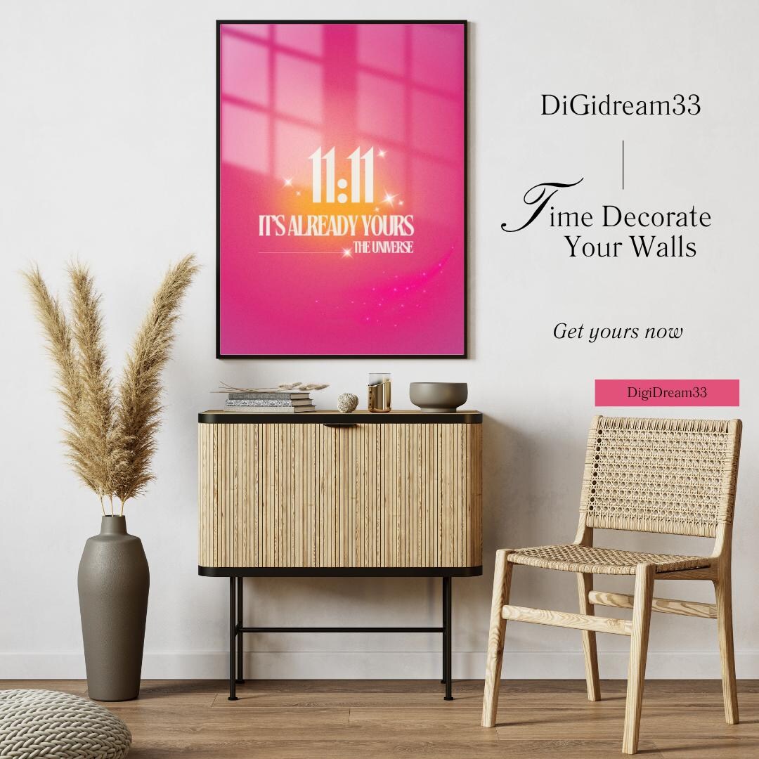 11:11 Angel Number Wall Art | "it’s Already Yours" Manifestation Print ...