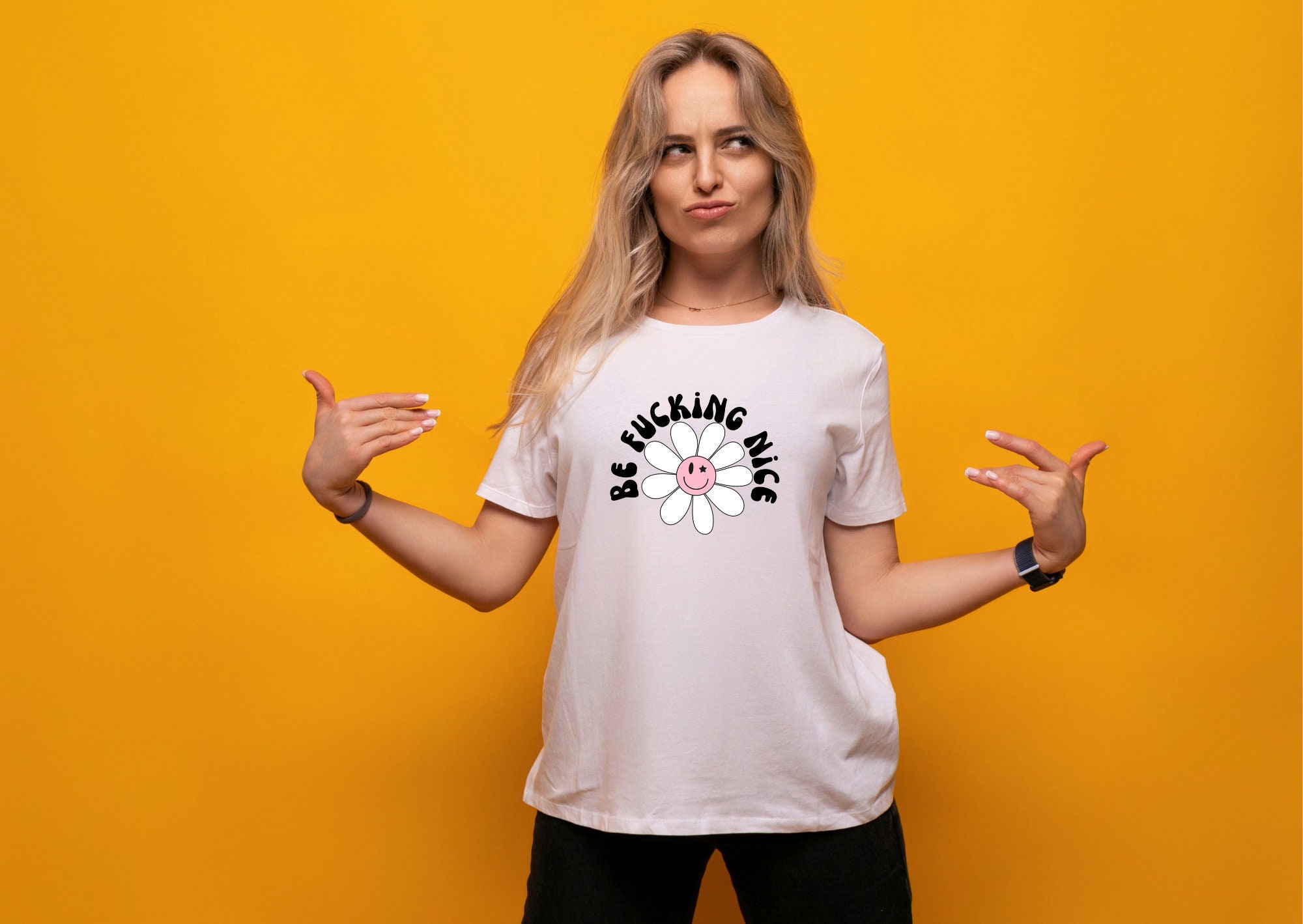 Be Fucking Nice/ Be Nice Tshirt/ Png/ Svg/ Smile Face - Etsy