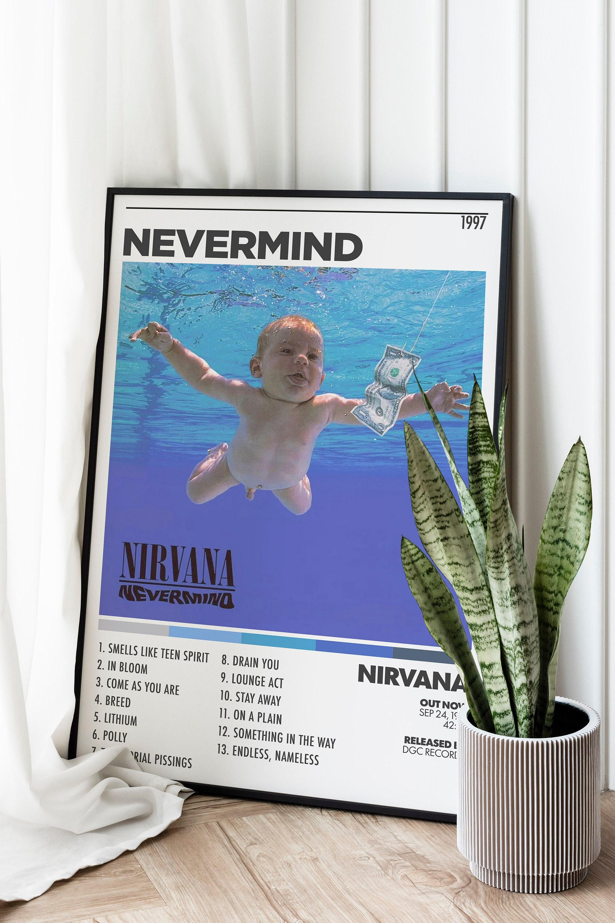 Nirvana - Nevermind Minimalist Album Cover Poster