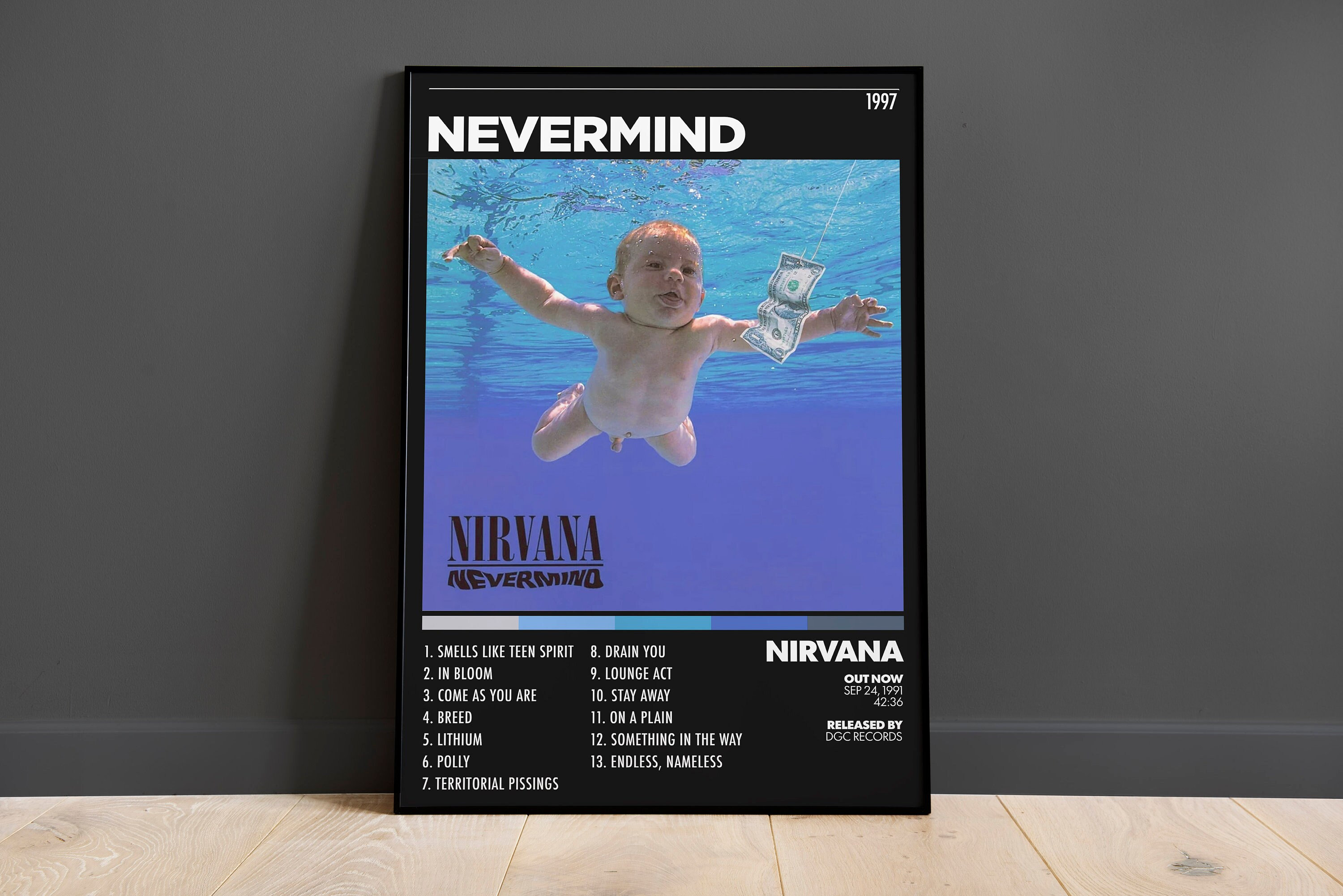 Nirvana - Nevermind Minimalist Album Cover Poster