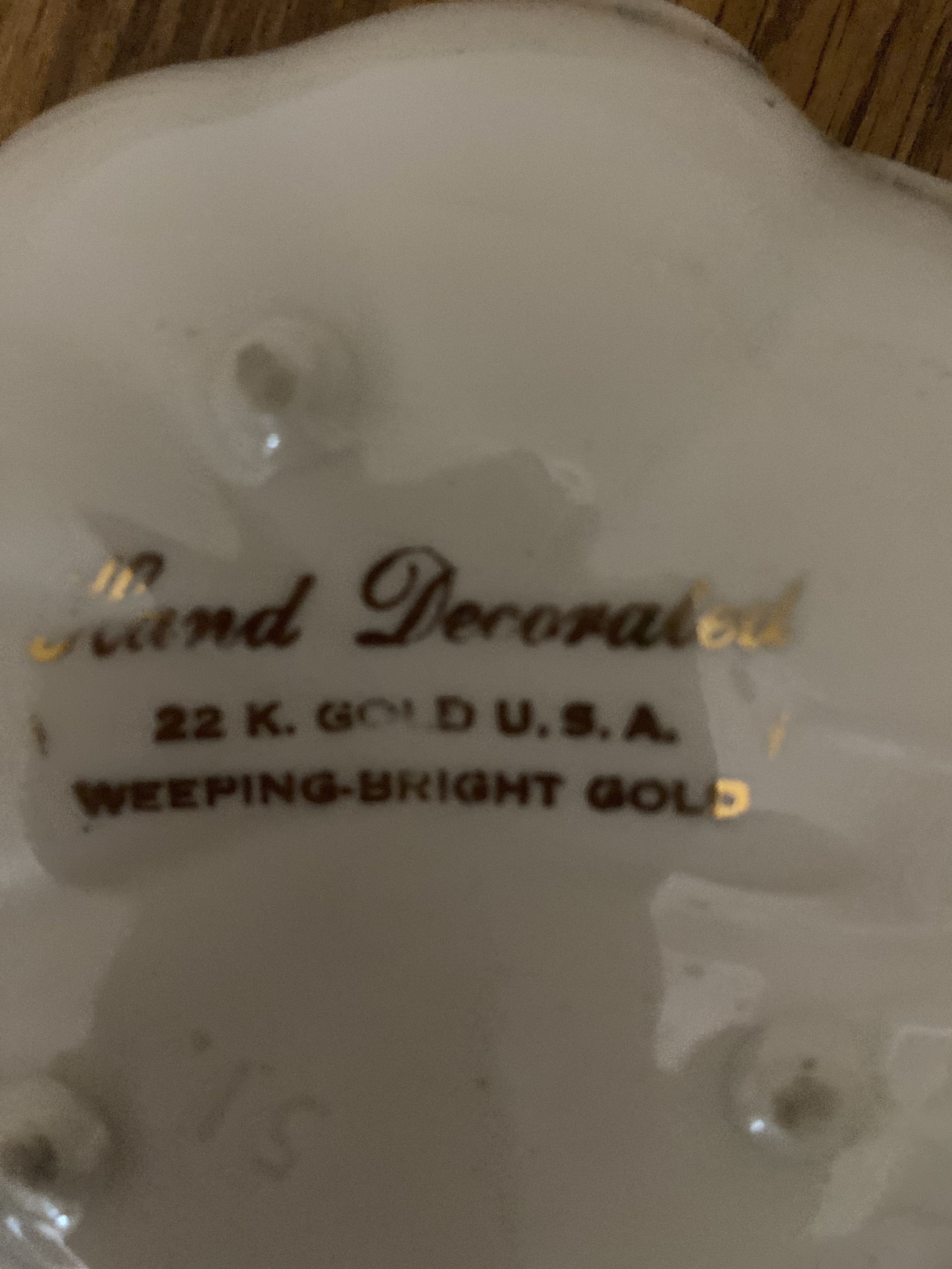 Weeping Bright Gold 22k Trinket Candy Dish - Etsy