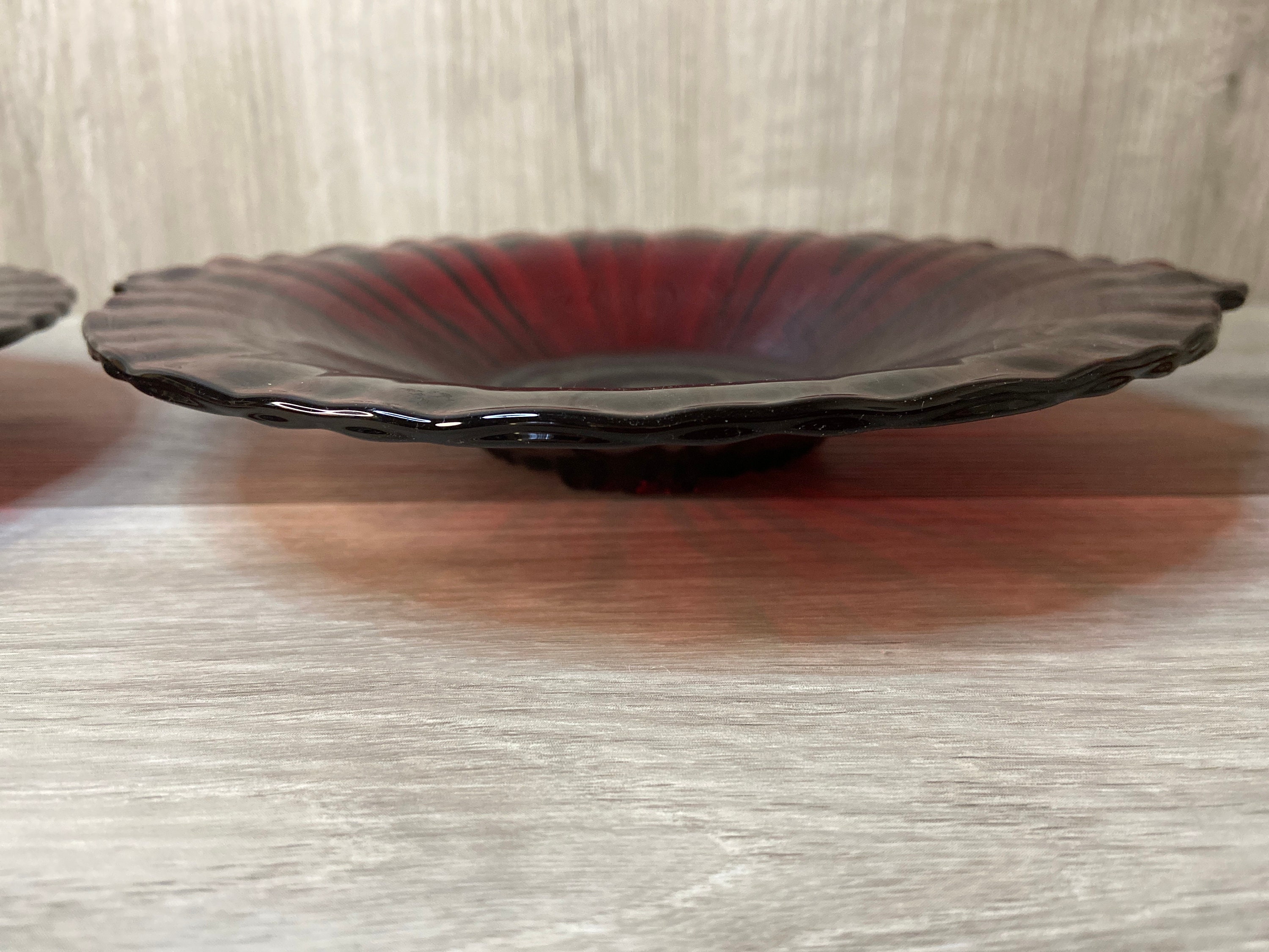 Anchor Hocking Vintage Ruby Red Glass Dishes - Etsy