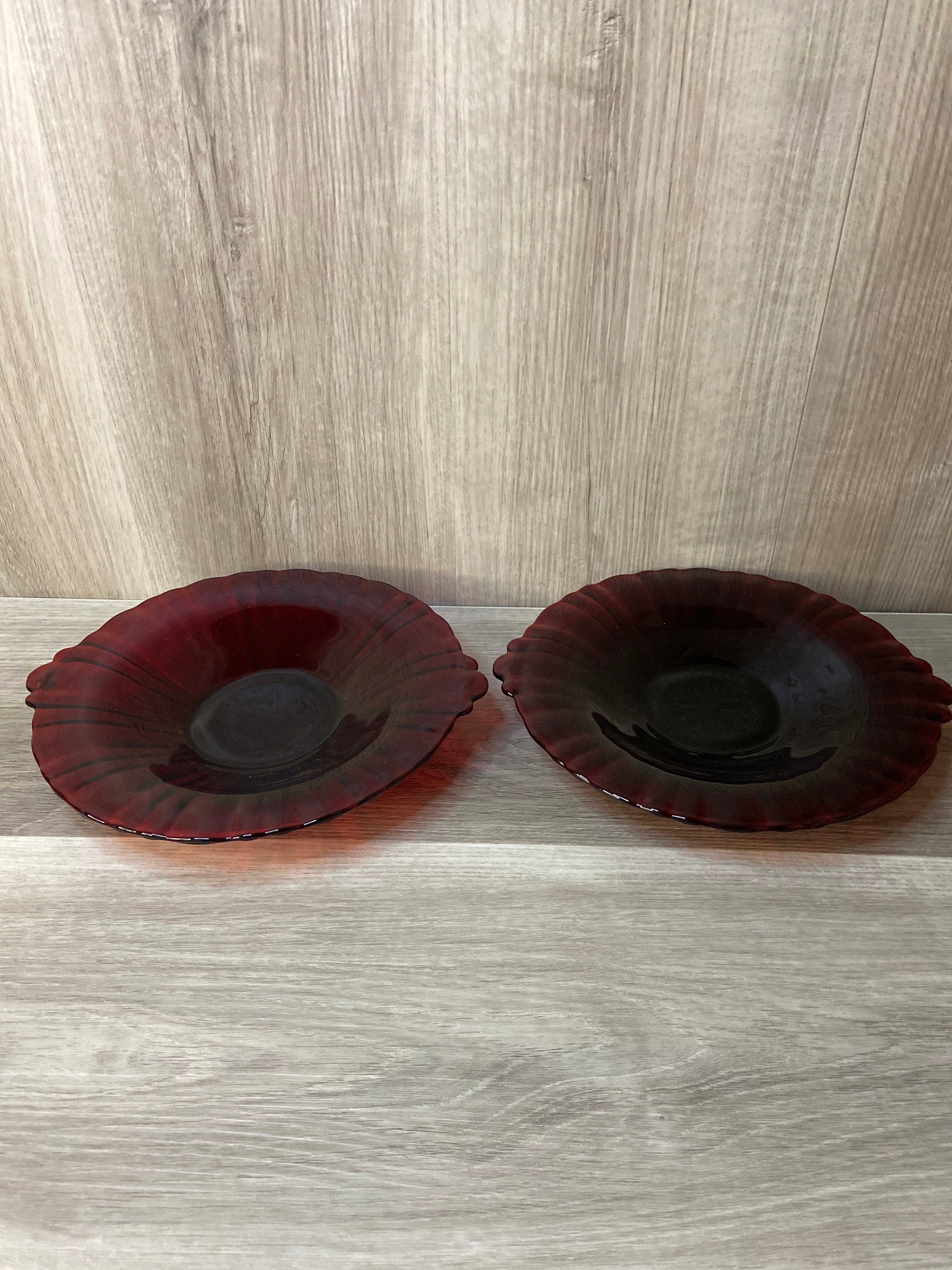 Anchor Hocking Vintage Ruby Red Glass Dishes - Etsy