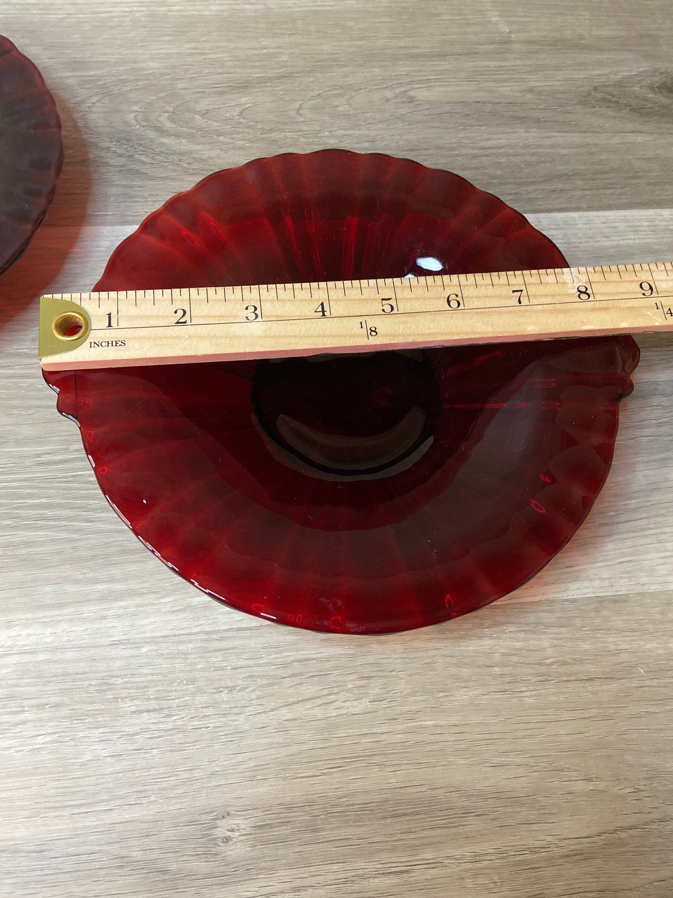 Anchor Hocking Vintage Ruby Red Glass Dishes - Etsy