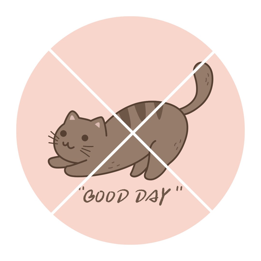 Cat Sticker, Kitten Motto, Logo, Children Stickers, PDF, PNG, SVG ...