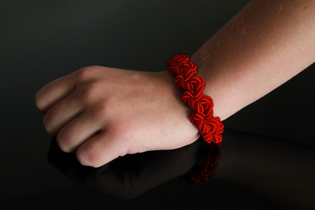 Red Shibari Bracelet Bondage Bdsm Shibari Kink Accessories - Etsy