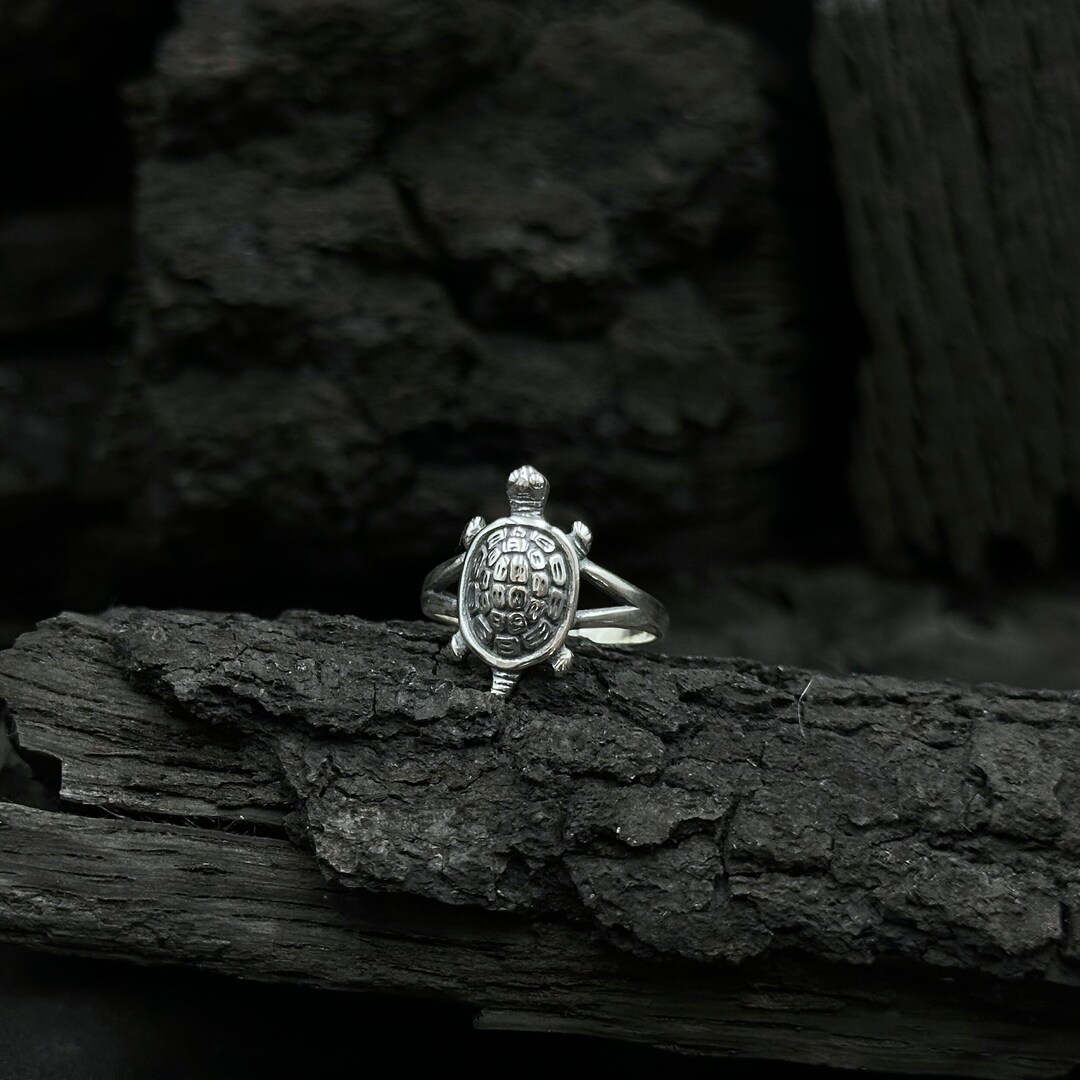 Silver Tortoise Ring Lucky Turtle Ring Vintage Cute Turtle Silver Ring ...