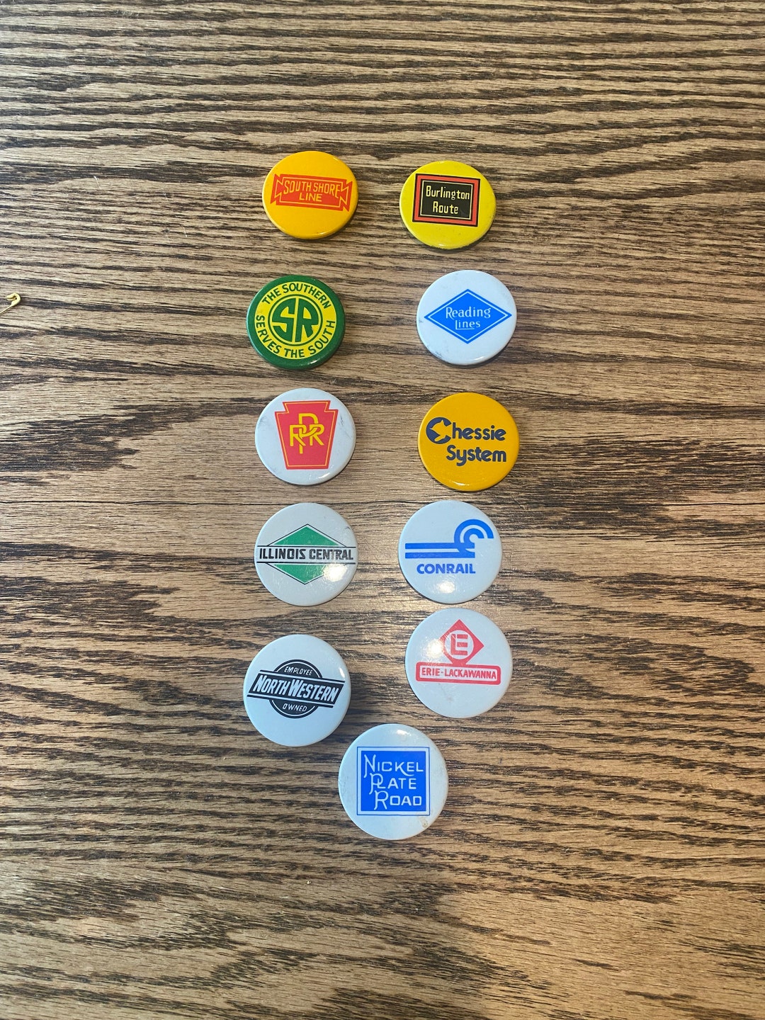 Vintage LOT of 11 Freight Train Pinback Buttons South Shore Burlington ...