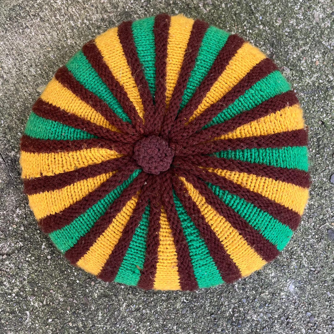Vintage Midcentury Geometric Crocheted Round Cushion Pillow 1960s 1970s ...