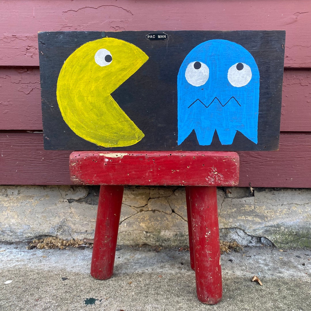 Vintage 1980's PAC MAN Hand Painted Hand Made Wood Box - Etsy