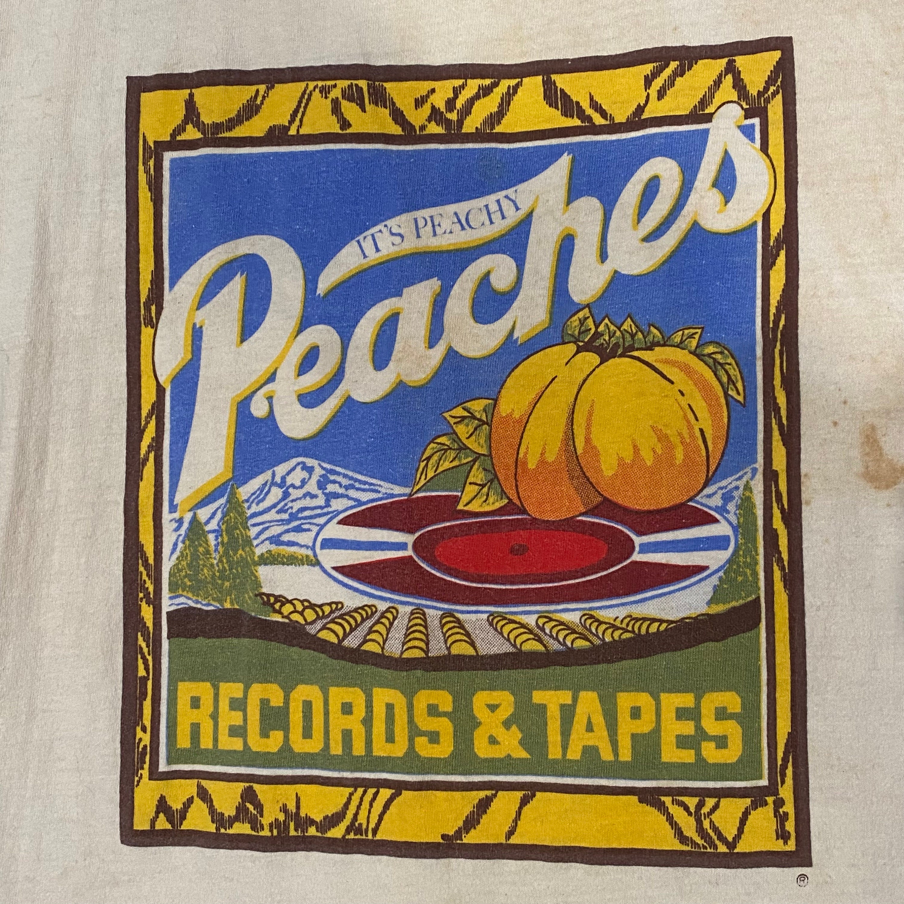 Vintage 1970's PEACHES Records and Tapes Ringer T-shirt - Etsy