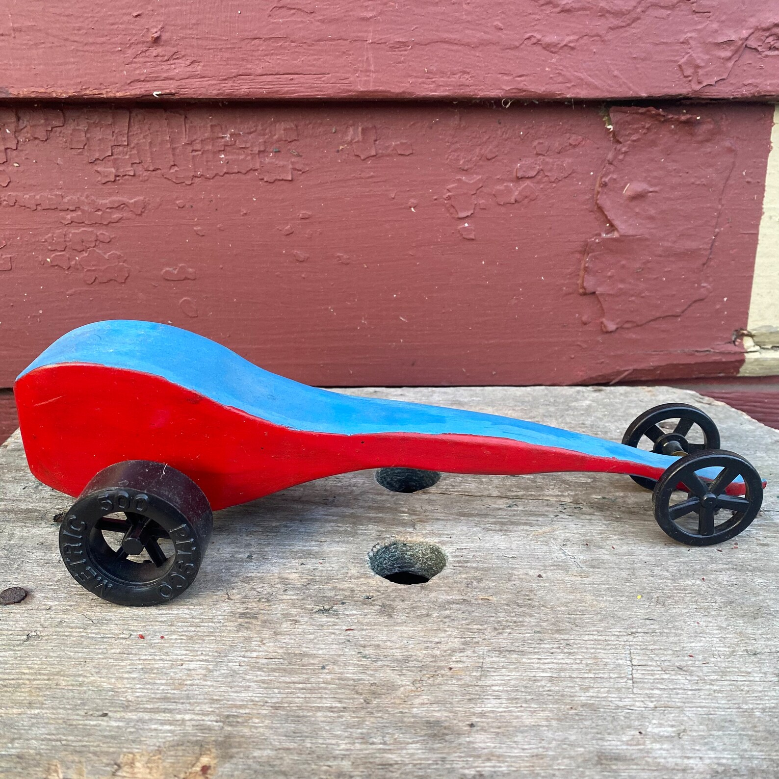 Vintage Pair of Hand Made Painted Wood Slot Cars - Etsy