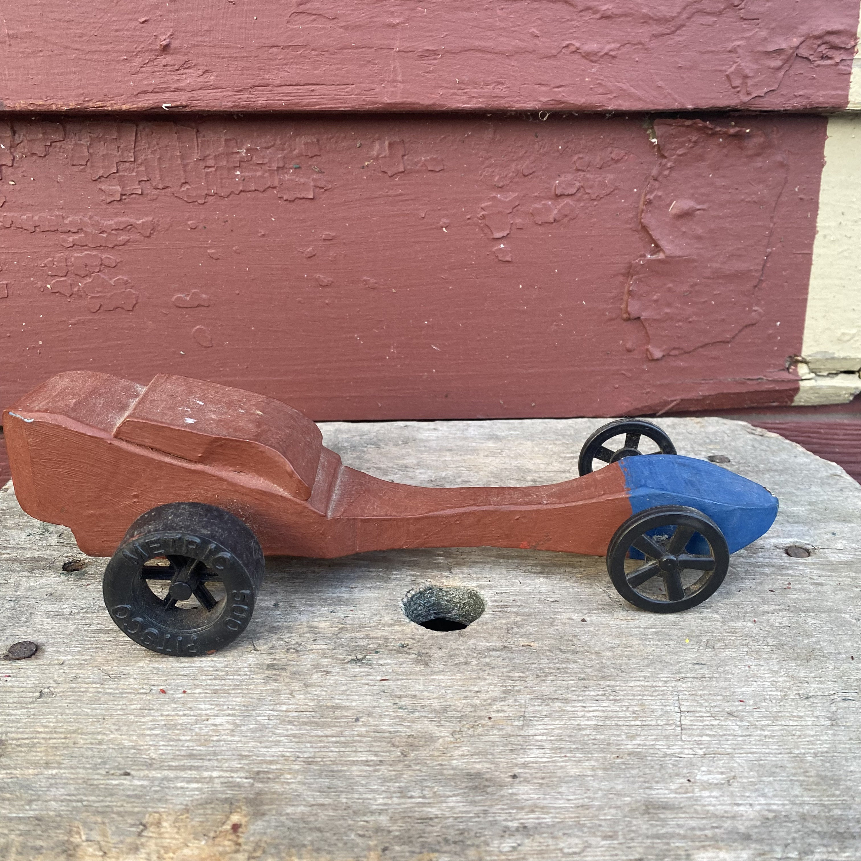 Vintage Pair of Hand Made Painted Wood Slot Cars - Etsy