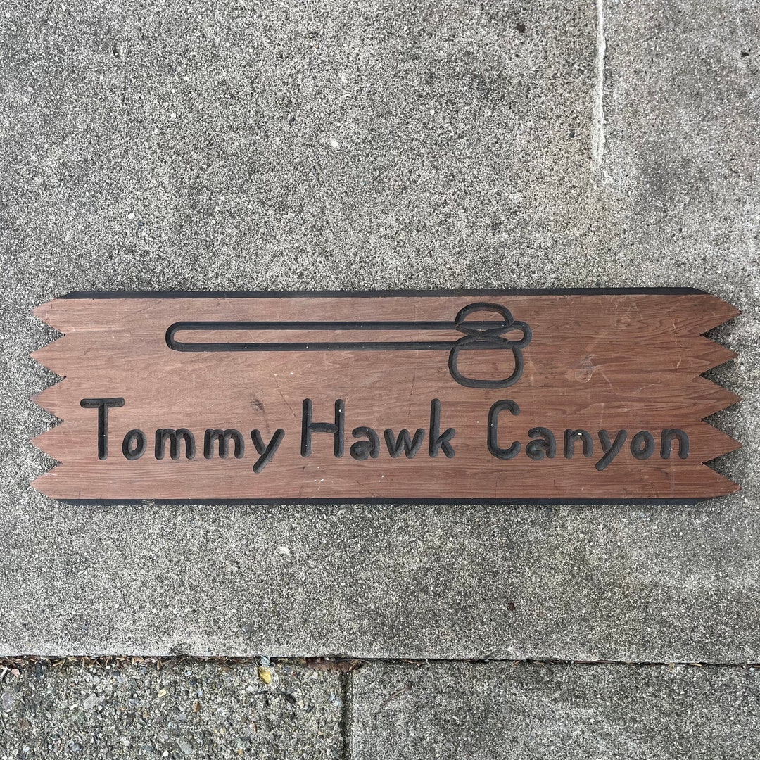 Vintage 1970's Tomahawk Canyon Wood Cabin Sign - Etsy