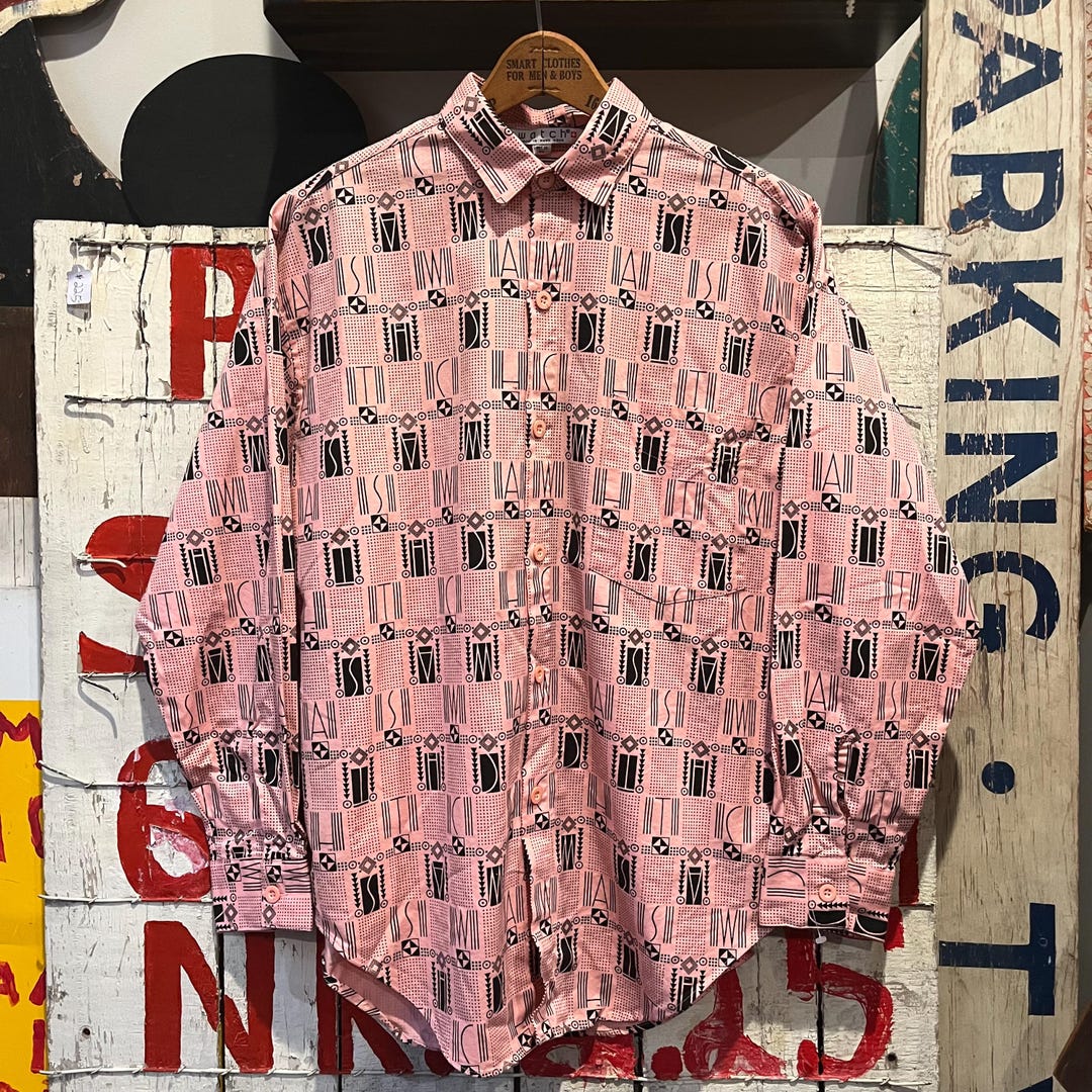 Vintage Deadstock 1980's SWATCH Watch All Over Print Button up Shirt ...
