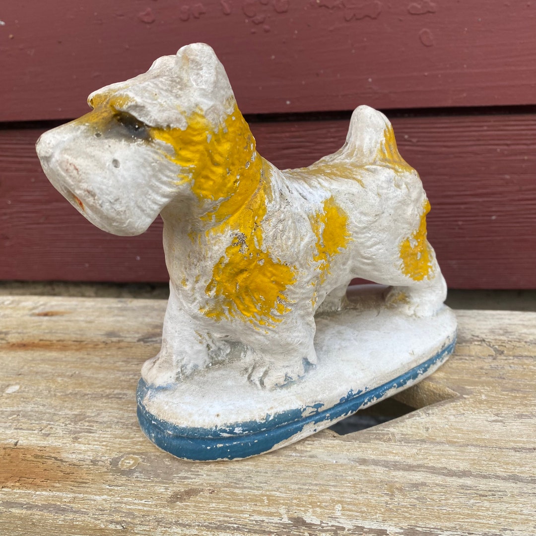 Vintage Scottie Dog Chalkware Carnival Prize Statue - Etsy
