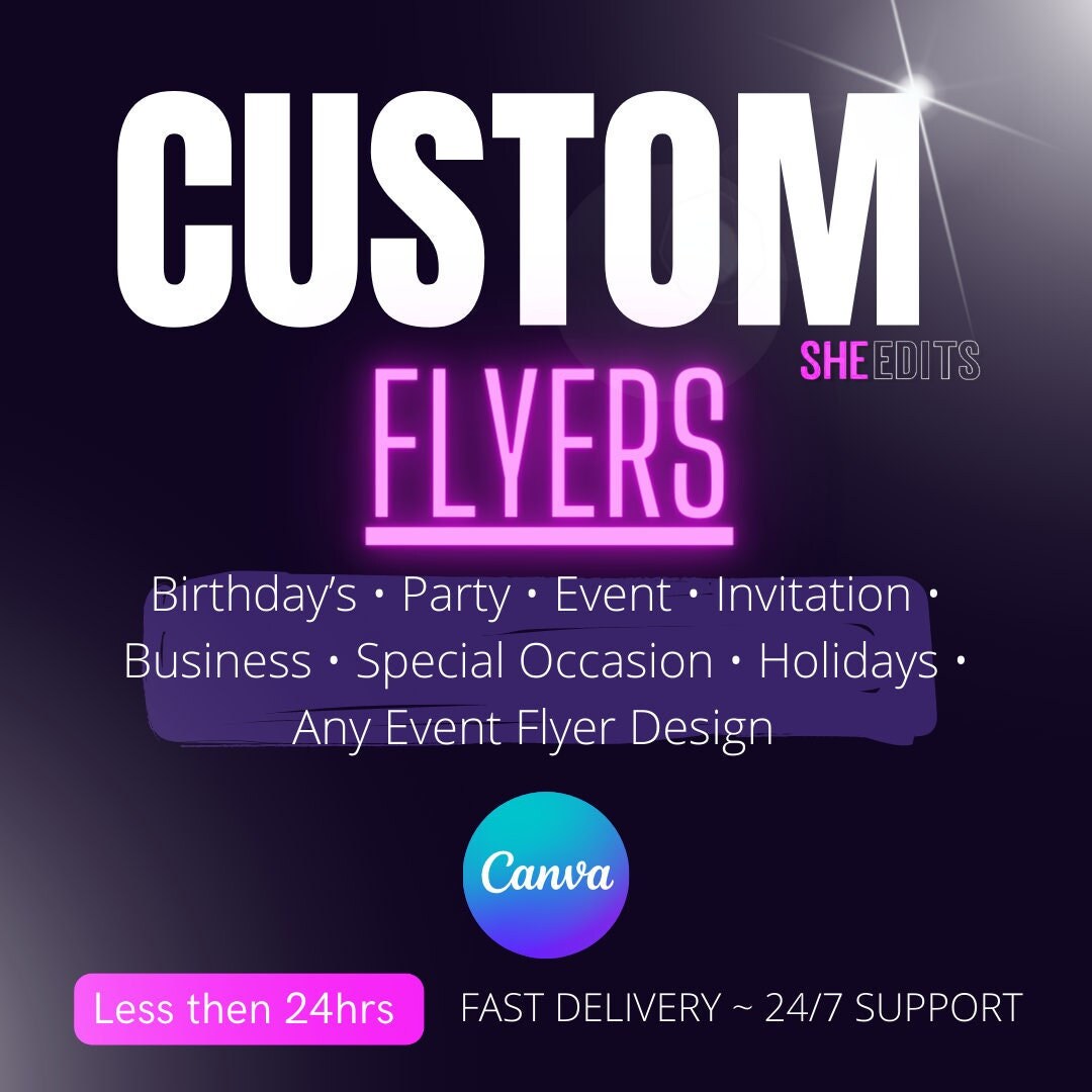 CUSTOM Personalised Flyers - Etsy