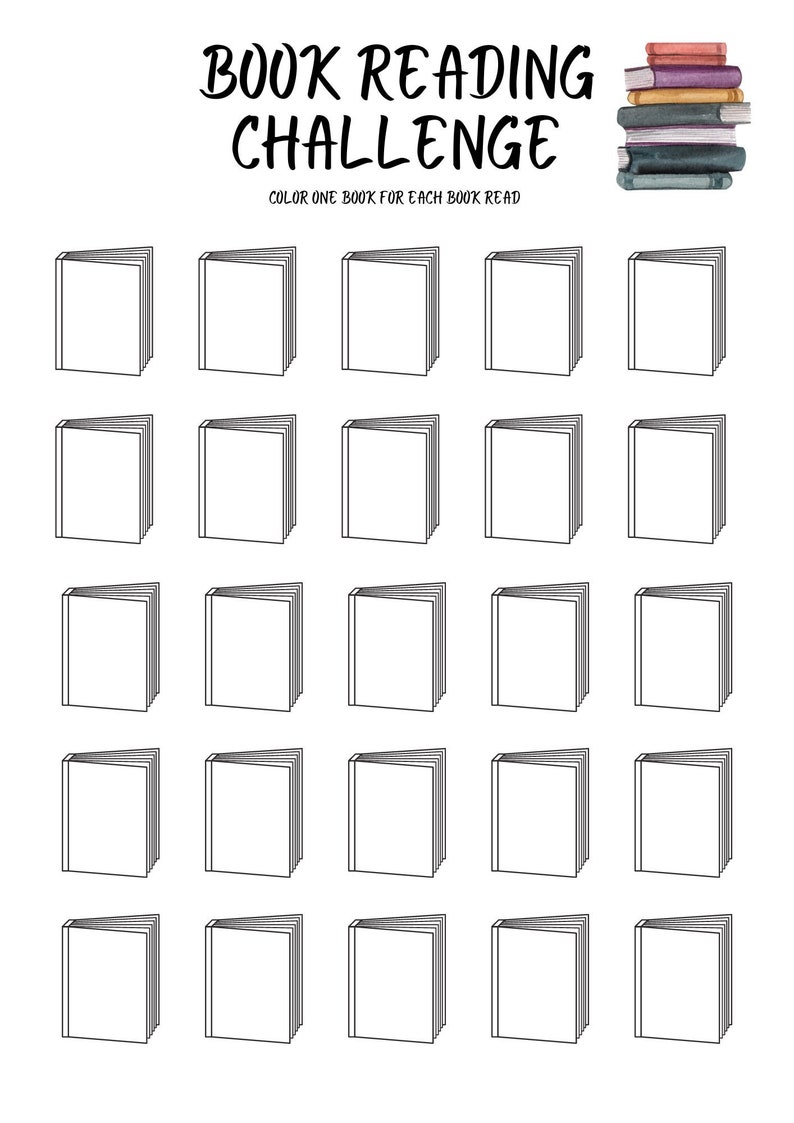 Book Reading Challenge Chart - Etsy
