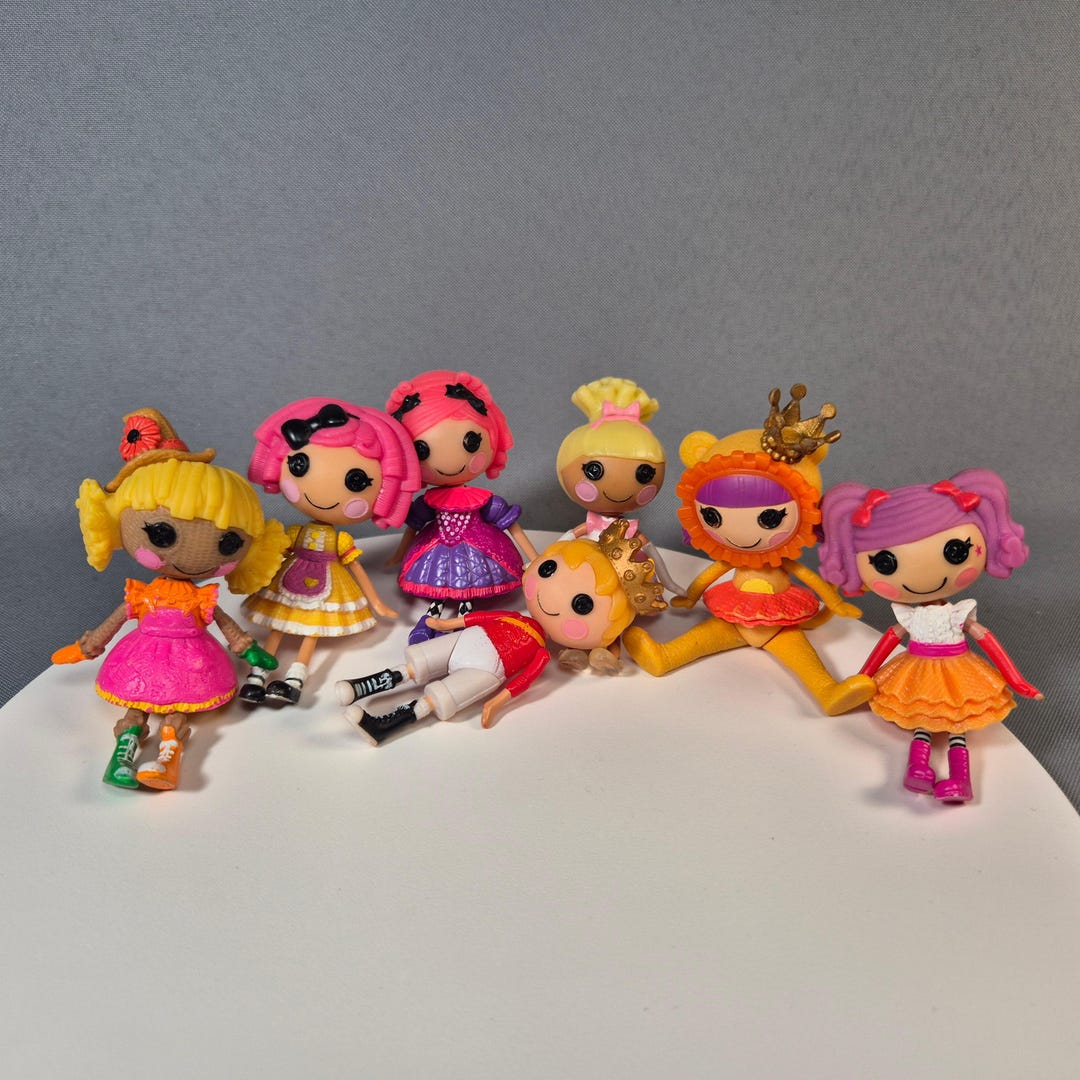 Mini Lalaloopsy Dolls Lot of 7 Cinder Slippers Prince Handsome Kitty ...