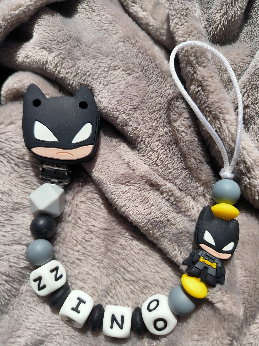 Personalized Batman Pacifier Clip Baby First Name, Pacifier Clip, Baby ...