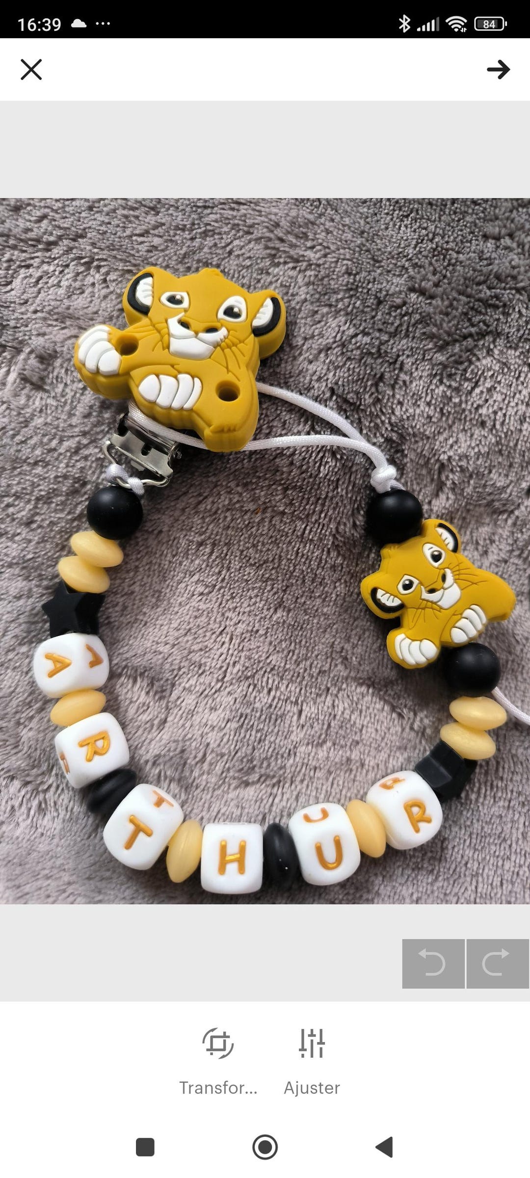 Personalized Lion King Simba Pacifier Clip, Baby Birth Gift, Baby Name ...