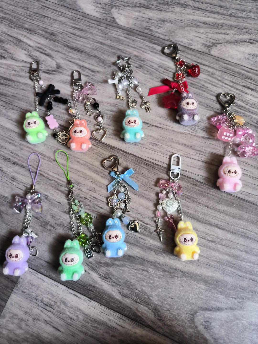 Cell Phone Key Ring, Labubu Mini Monster Key Ring, Labubu Phone Jewel ...