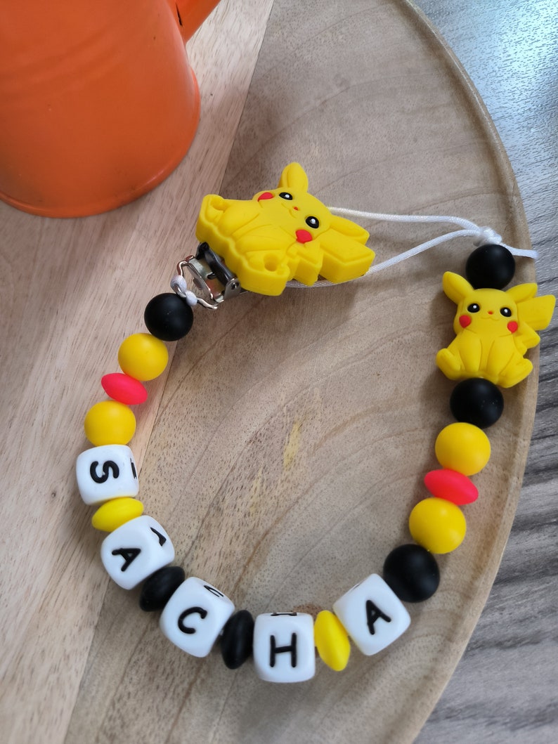 Personalized Pacifier Clip, Baby Birth Gift, Baby First Name ...